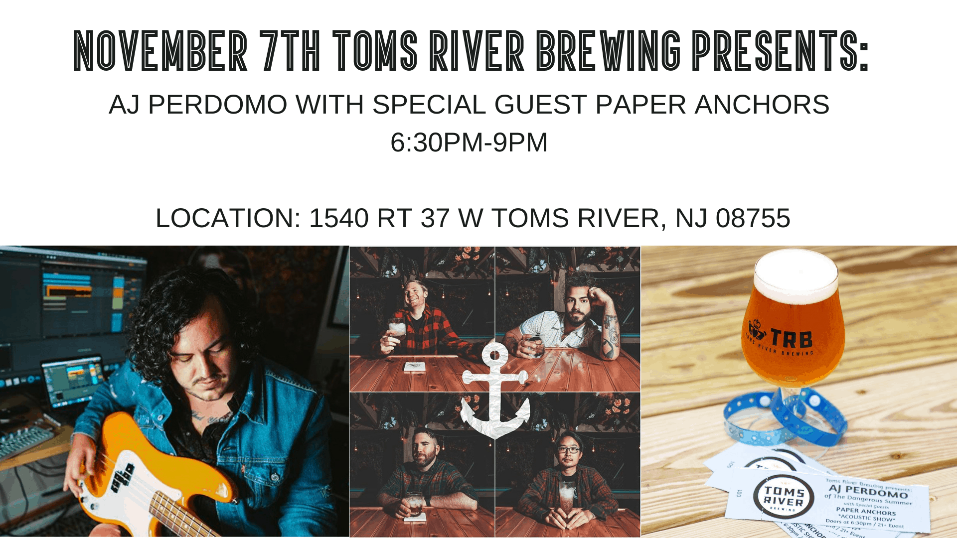 Toms River Brewing presents: Live Music by AJ Perdomo ft. special ...