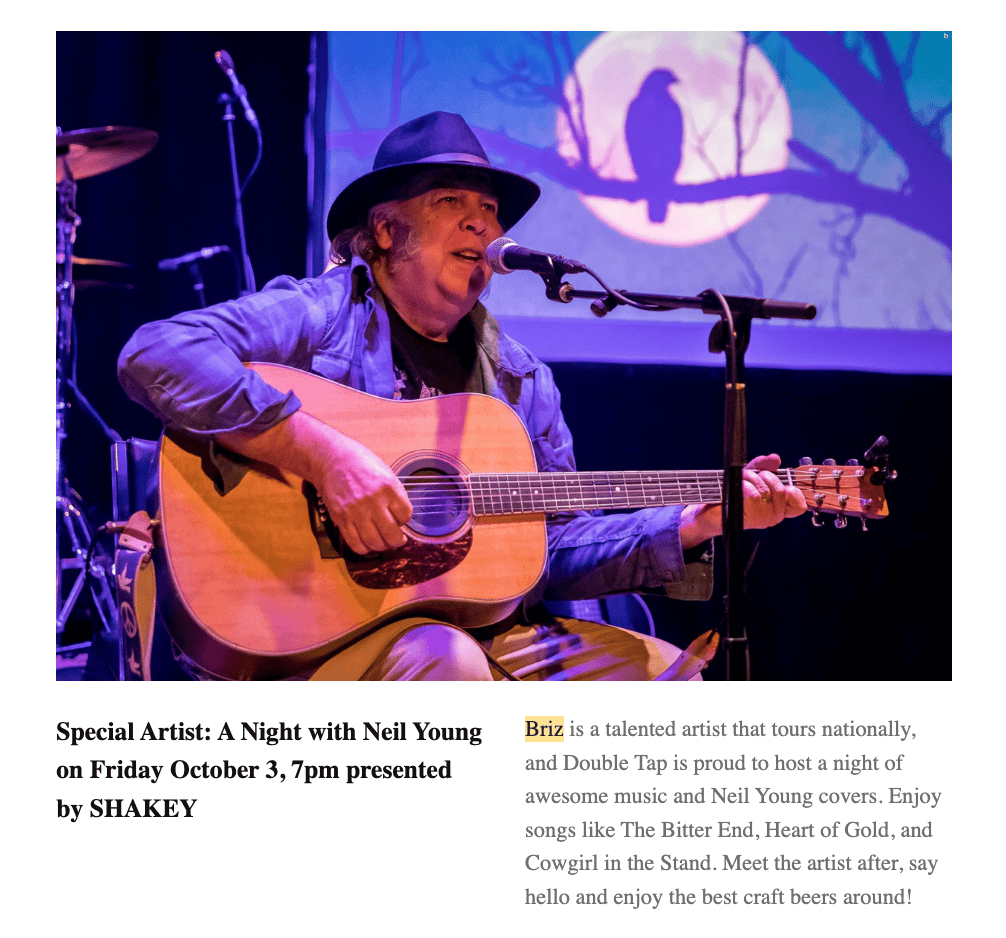 A Night of Neil Young with Briz | NJCB | Your resource for beer in New ...
